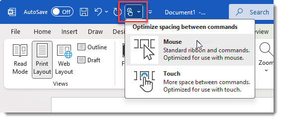 Touch Mode